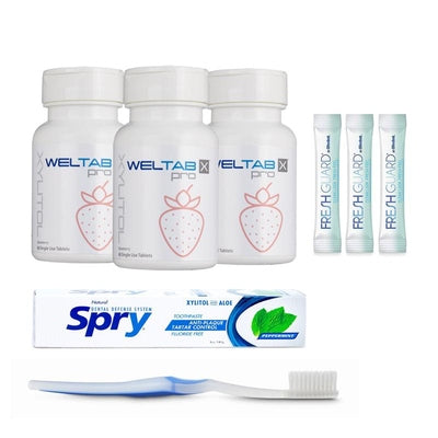 Water Flosser Tablets - Spry Toothpaste - Welbrush Toothbrush - Weldental